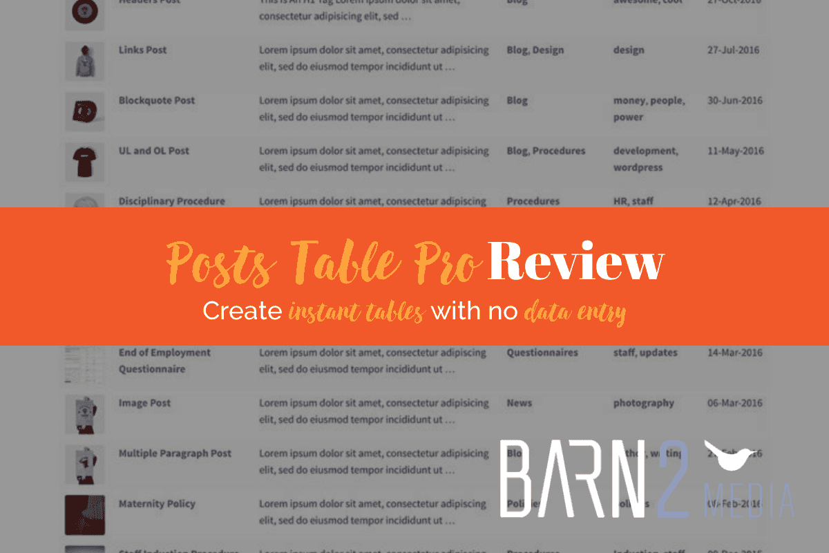 Posts Table Pro Review: No Data Entry Required – Leokoo.com